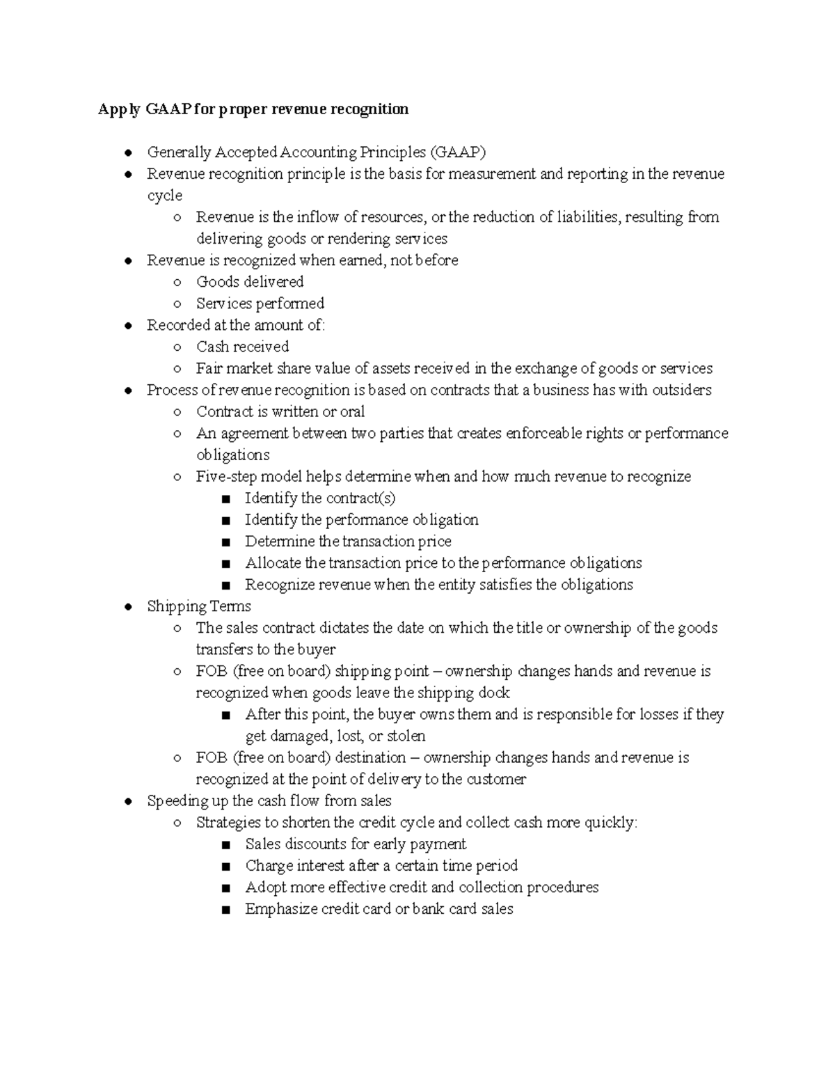 Chapter 5 - Prof John Koeplin - Apply GAAP for proper revenue ...