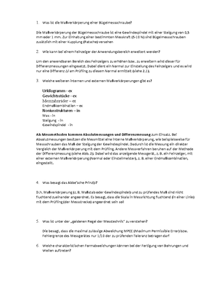 Grundlagen der Messtechnik Übung 6 Prüfungsvorbereitung WS2122 ...