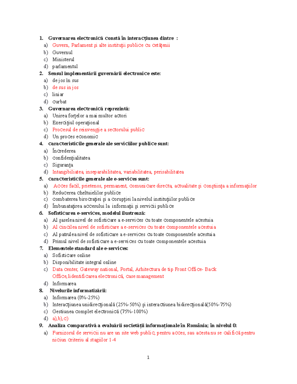 E-Administratie 1 - Summary Economie europeana - 1. Guvernarea dintre ...