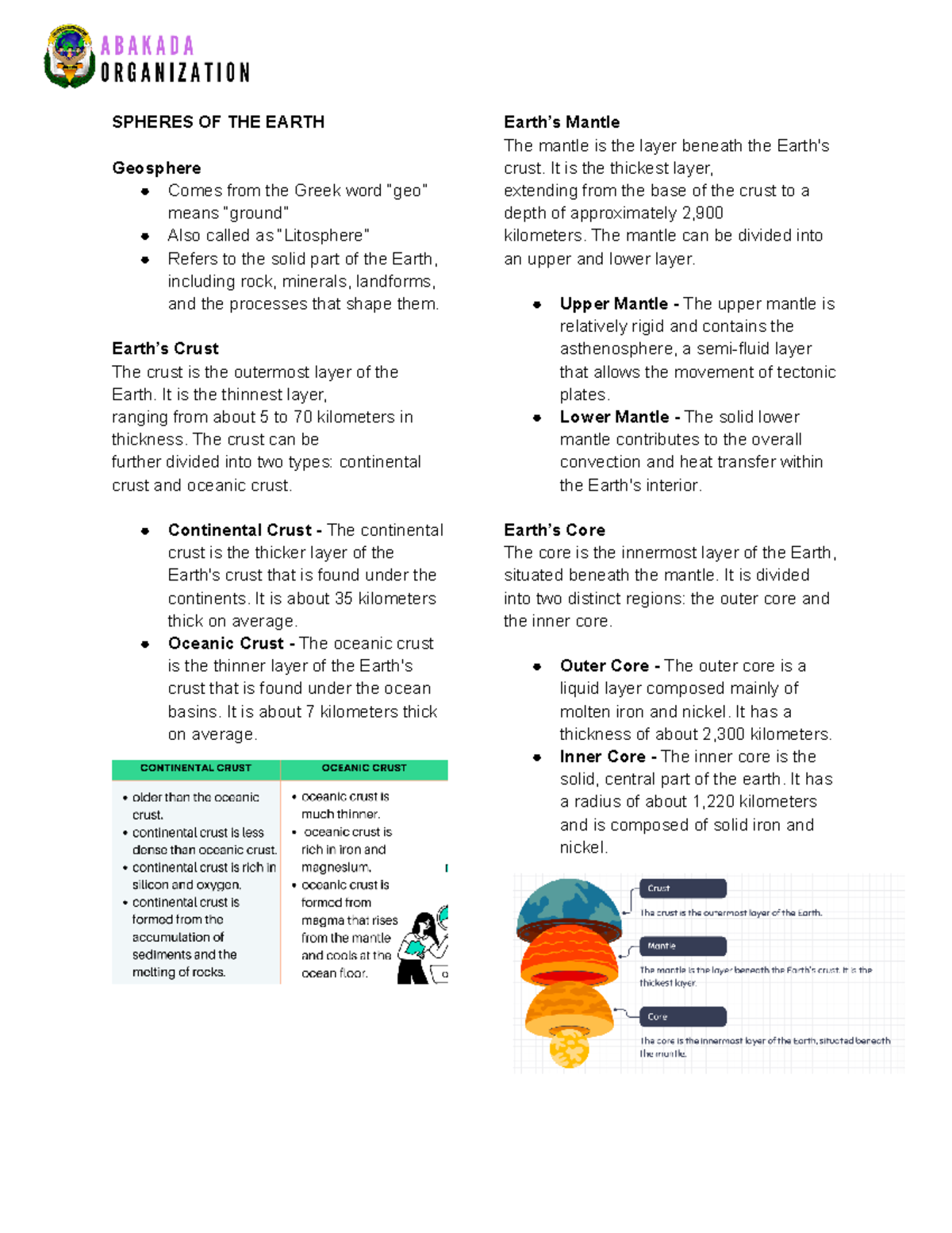 Science Reviewer - SPHERES OF THE EARTH Geosphere Comes from the Greek ...