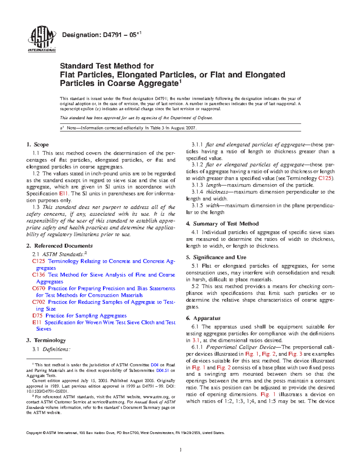 D4791 Flat Particles, Elongated Particles, or Flat and Elongated ...