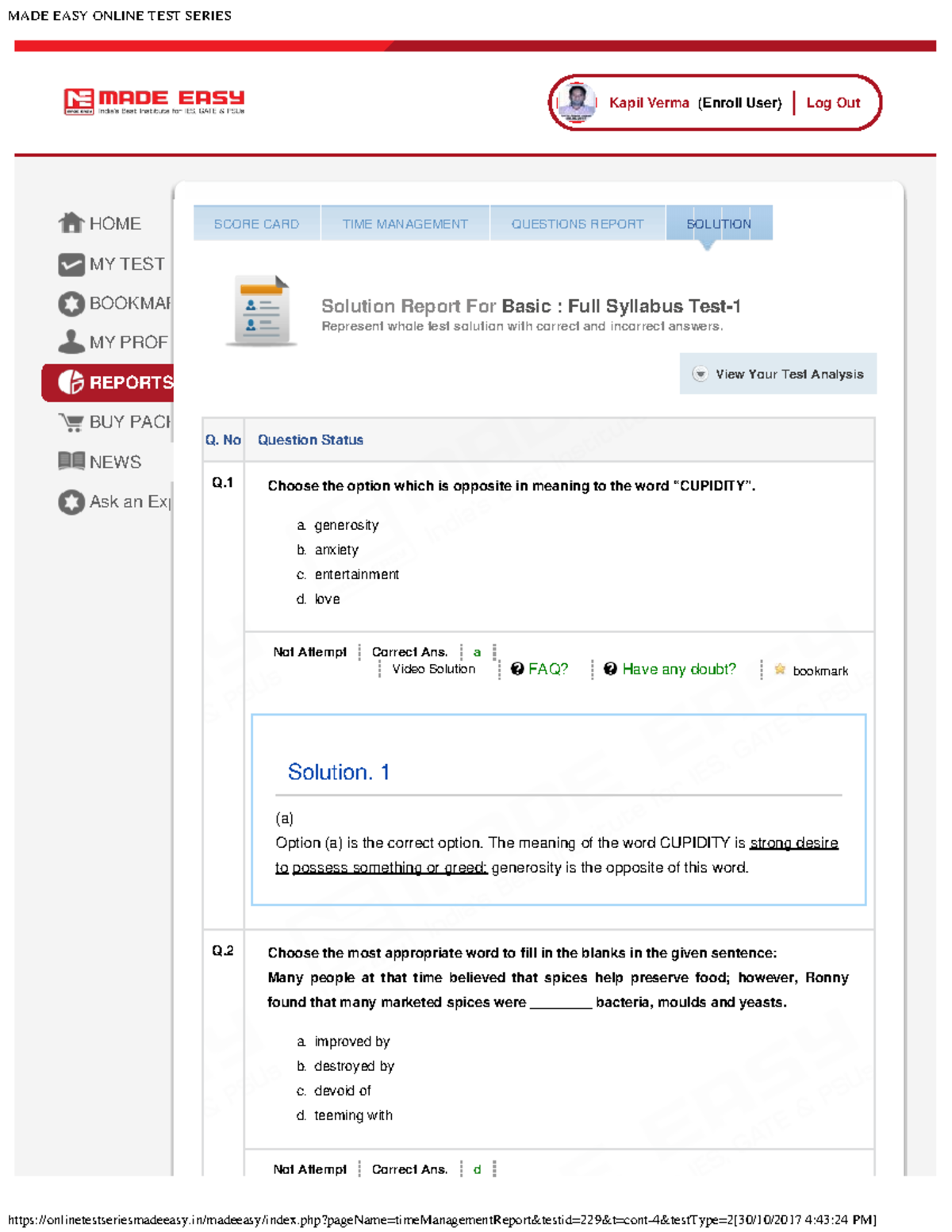 Basi full syllabus 1 - Kapil Verma (Enroll User) Log Out HOME MY TEST ...