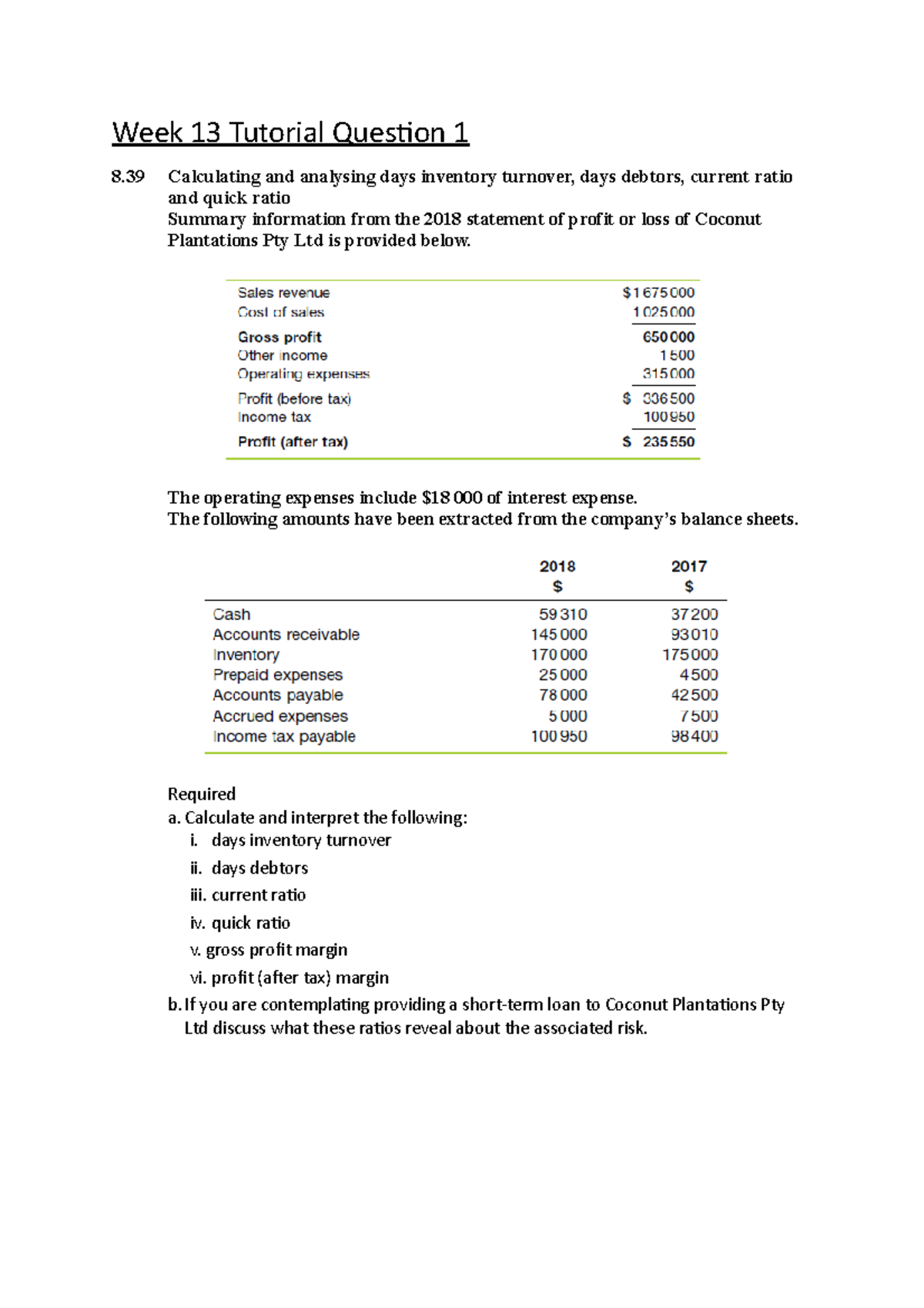 Week 13 Tutorial Question 1 - 200972 - UWS - Studocu