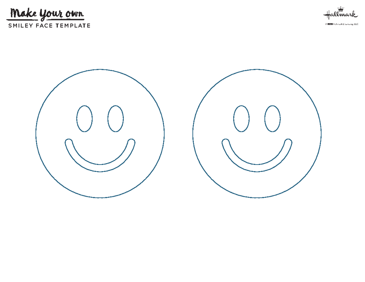 Hallmark Summer Party Smiley Face - DNCE 320 - SM I L E Y FACE TEMPLATE ...