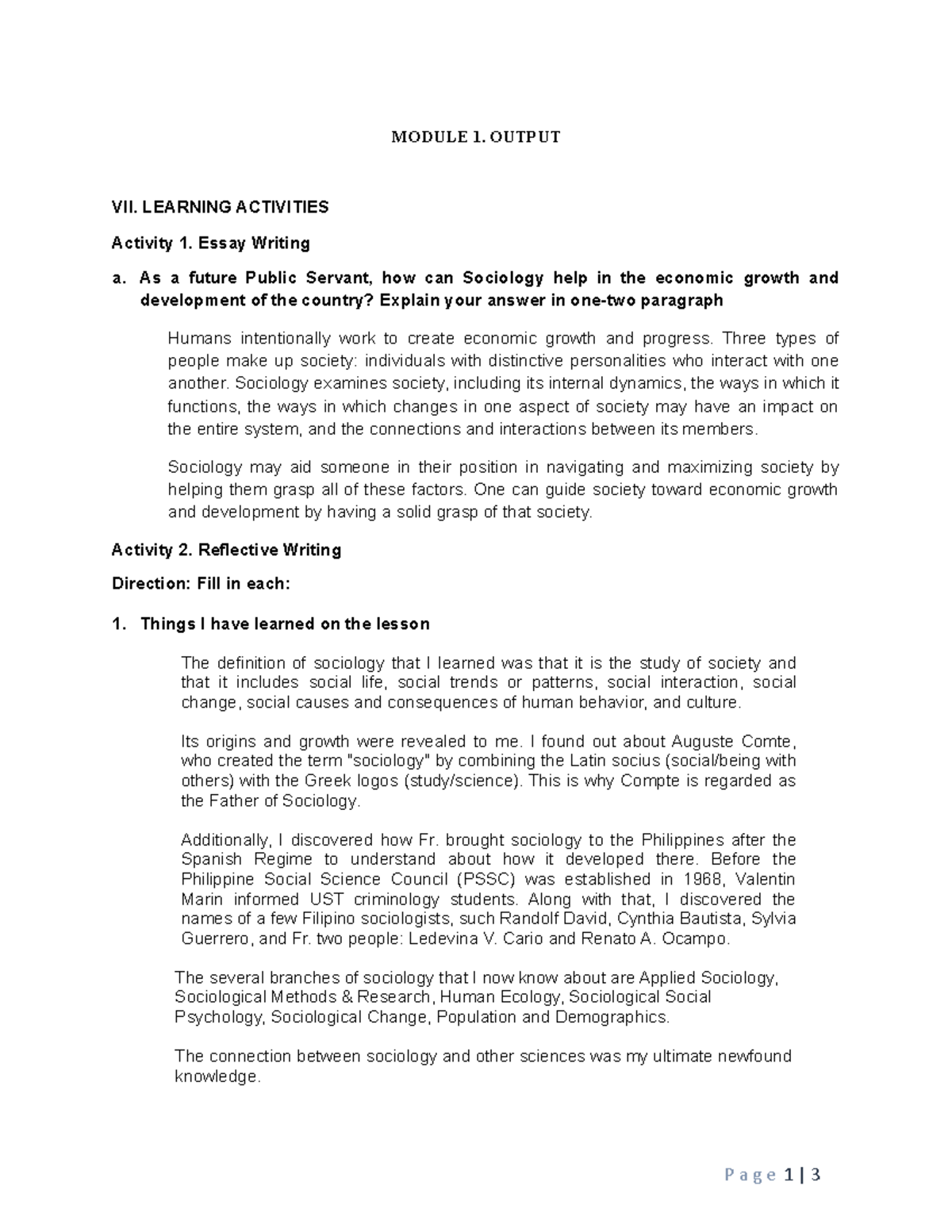 Module 1 - It contains the learning objectives are brief statements ...