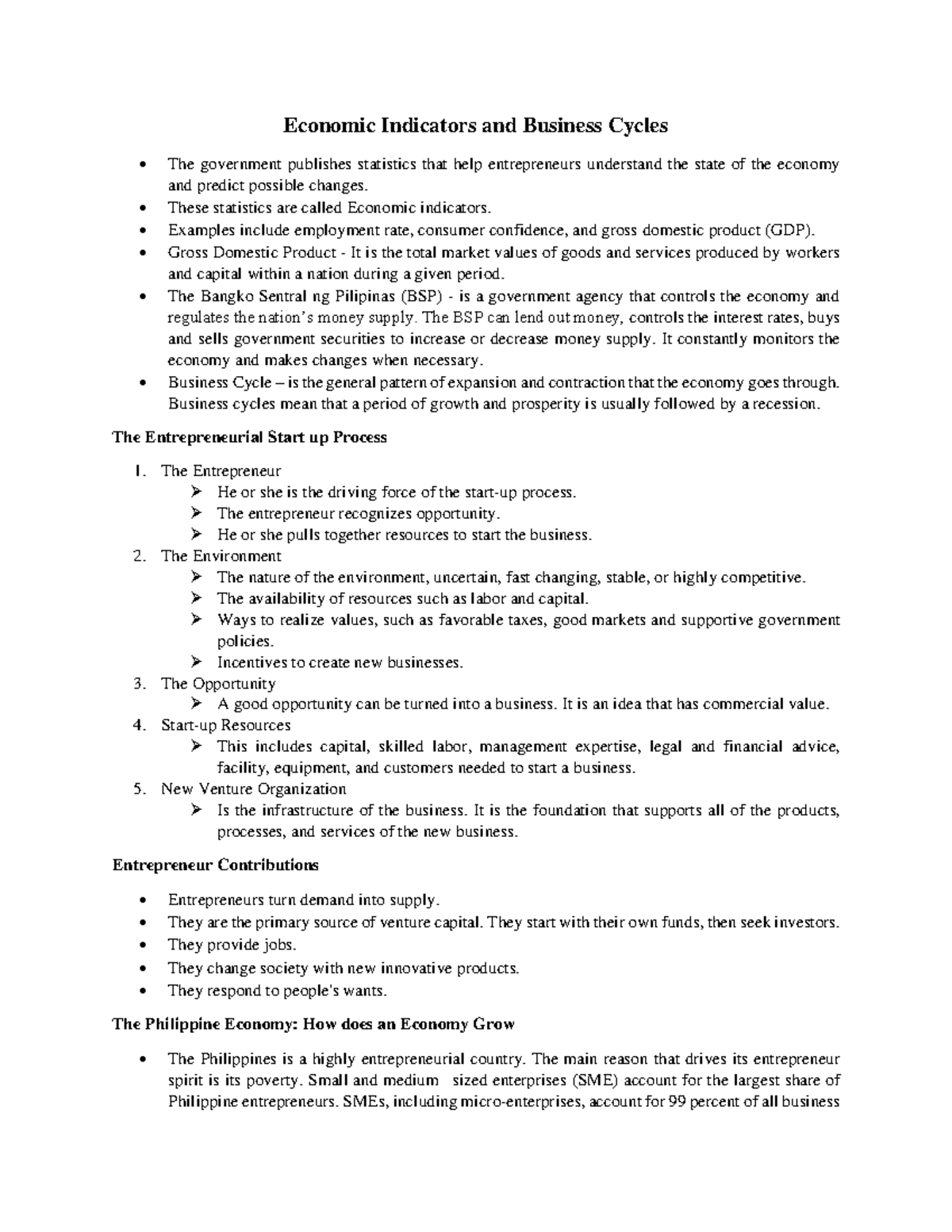 Economic Indicators and Business Cycles - These statistics are called ...