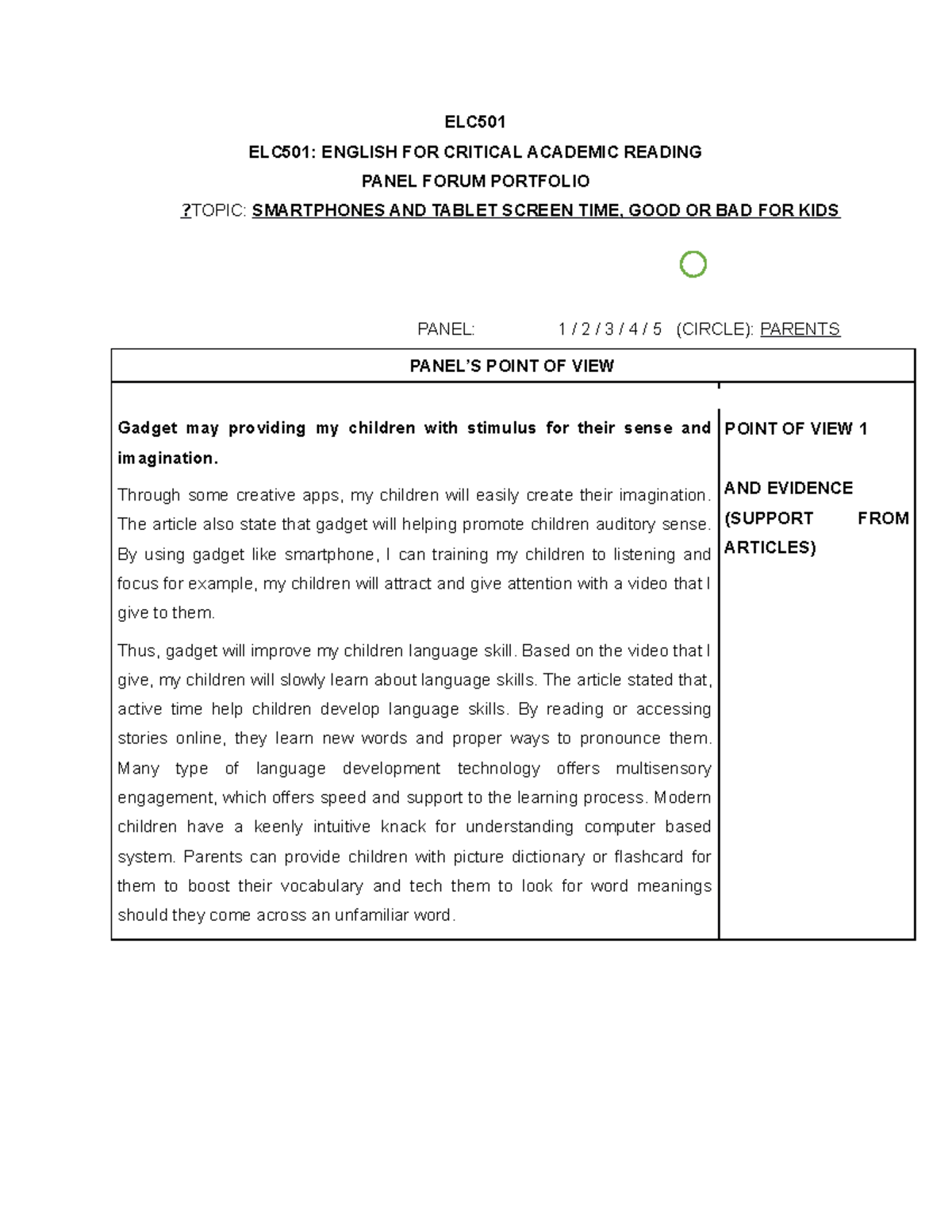 Compiled Forum 2 - tutor - ####### ELC ####### ELC501: ENGLISH FOR ...