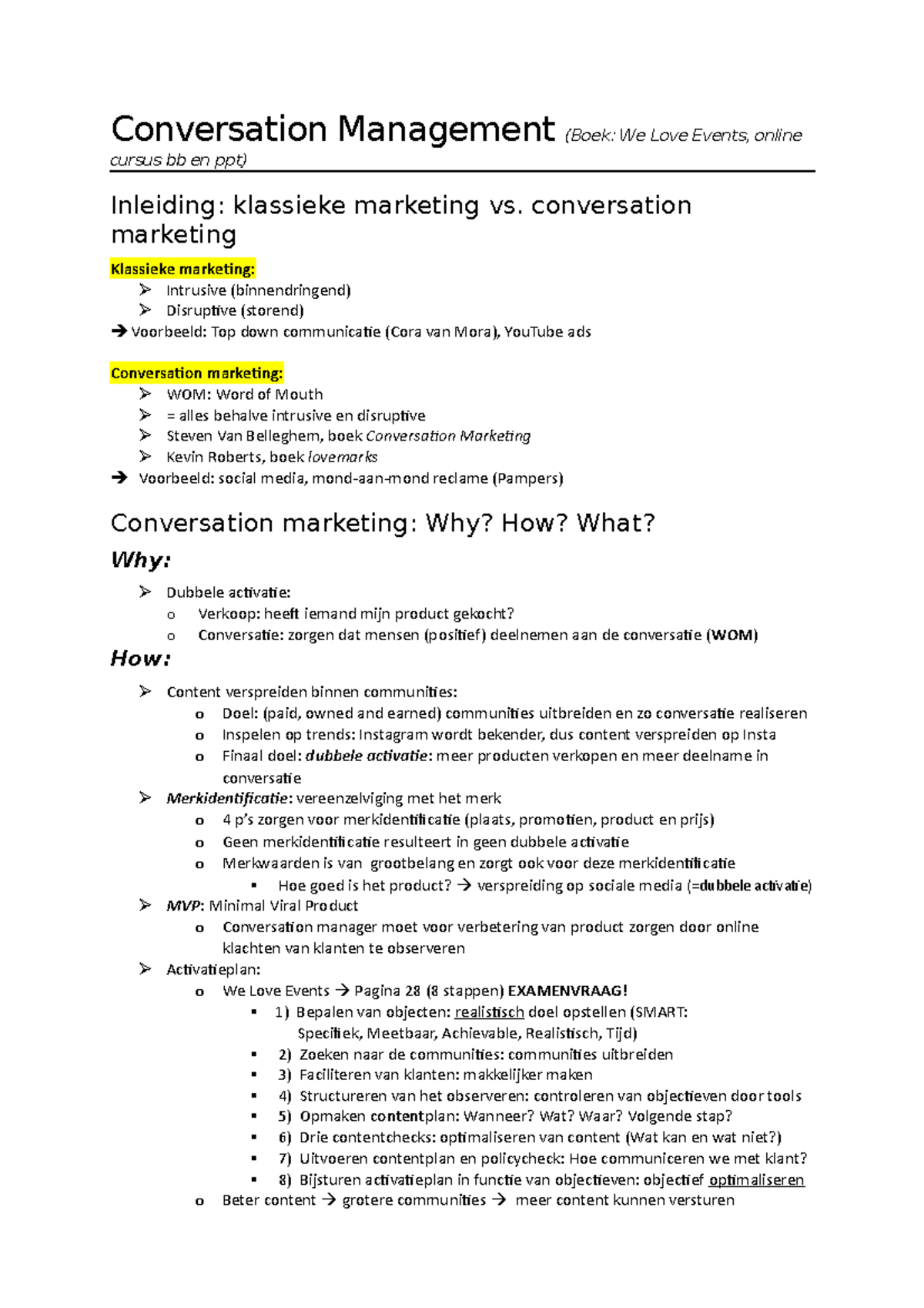 Conversation Management Samenvatting 2 - Conversation Management (Boek ...