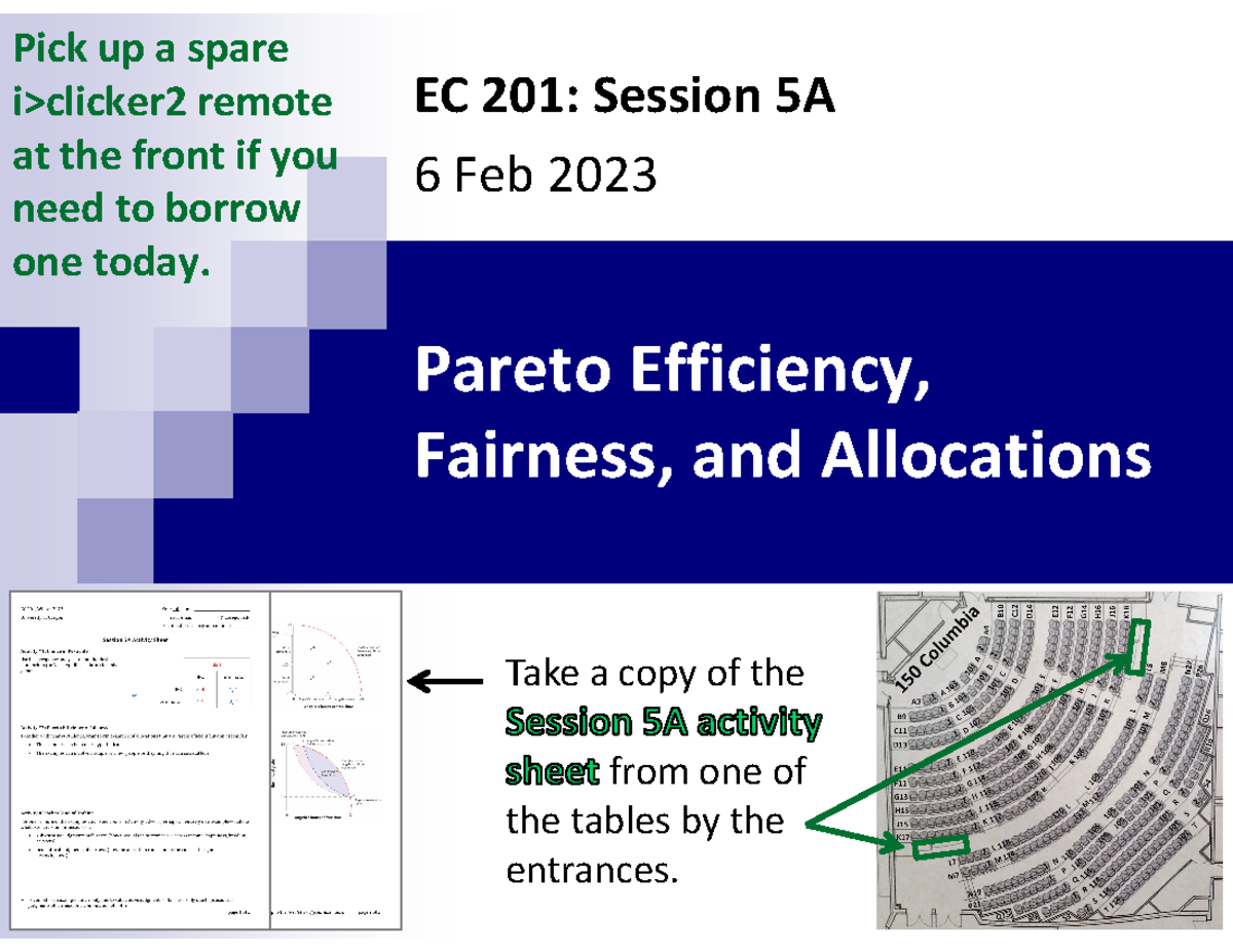 EC 201 - Session 05A - Pareto efficiency fairness and allocations ...