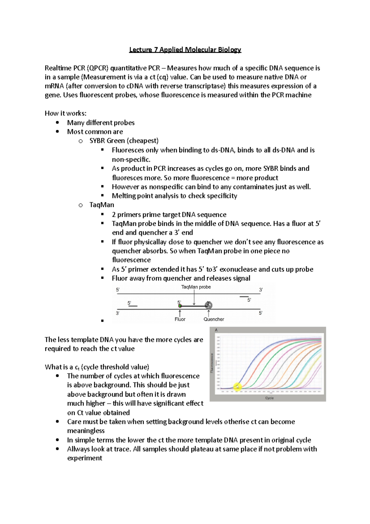 Lecture 7 Applied Molecular Biology - Lecture 7 Applied Molecular ...