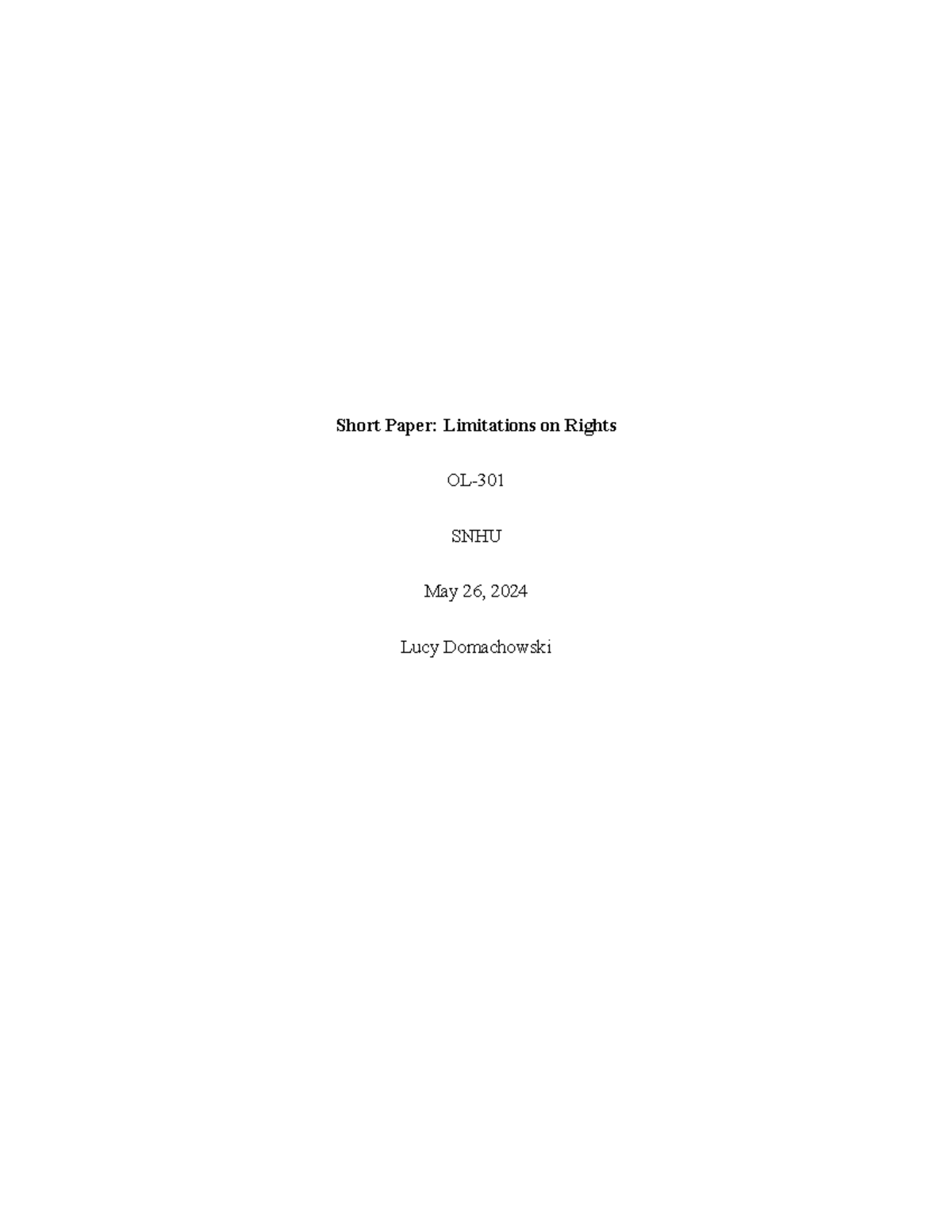 Short Paper - However, ownership comes with limitations and ...