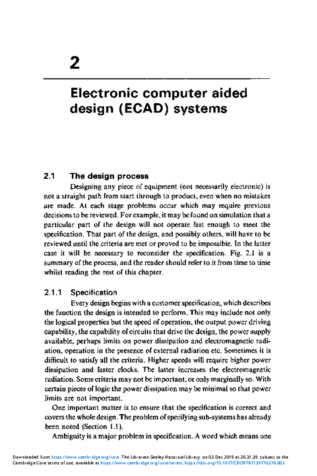 ECAD - Good - Electronic computer aided design (ECAD) systems 2 The ...