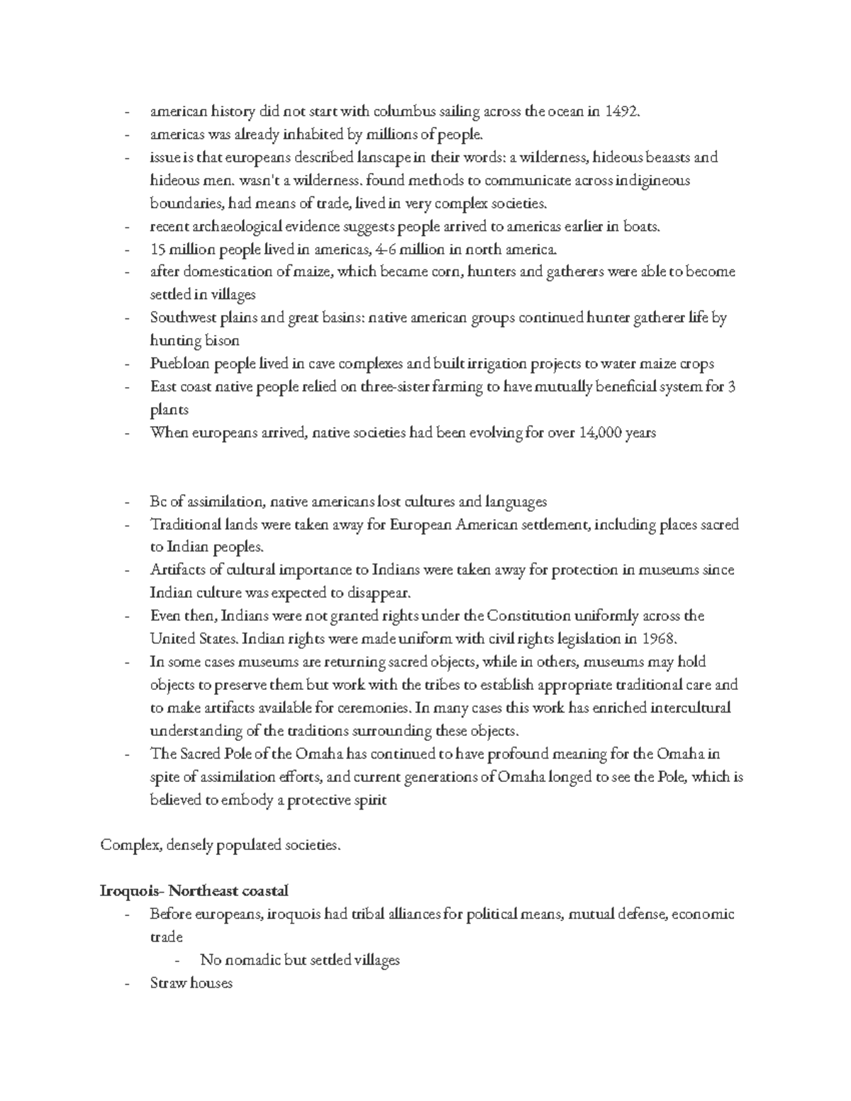 History UNIT 1 Notes - american history did not start with columbus ...