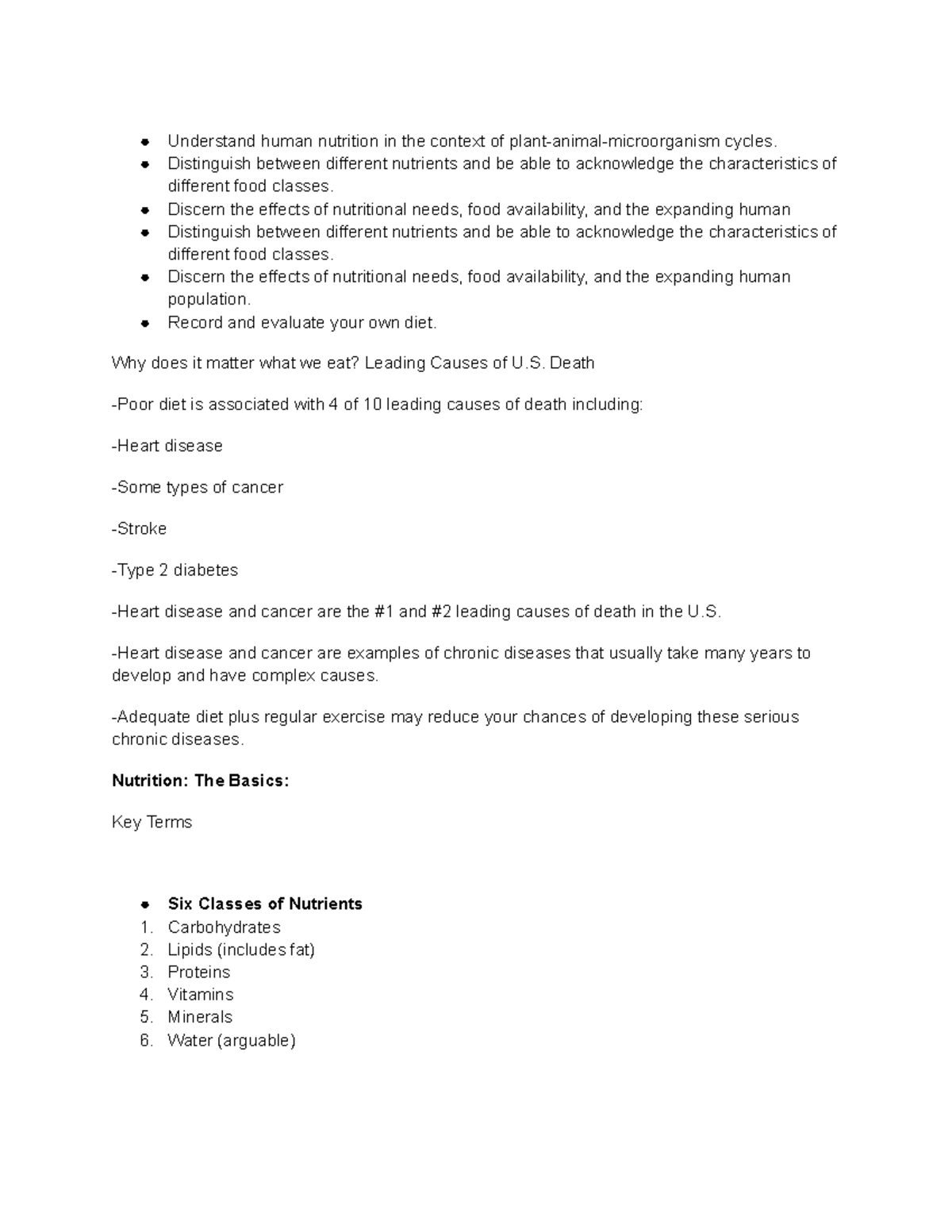 Nutrition Lecture Notes BCH010 - Understand human nutrition in the ...