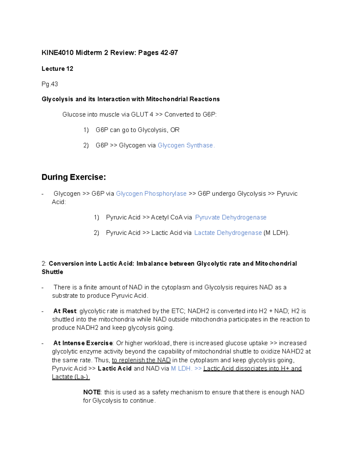 KINE4010 Lecture Notes - kine 4010 - Yorku - Studocu