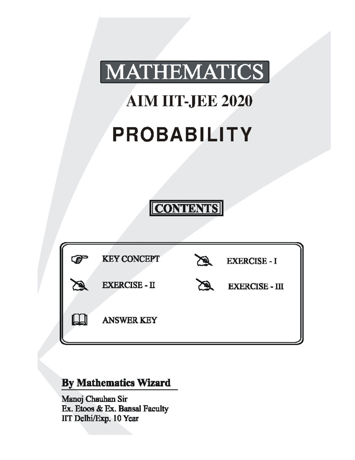 Probability sheet with soved examples - AIM IIT-JEE 2020 PROBABILITY 2 ...
