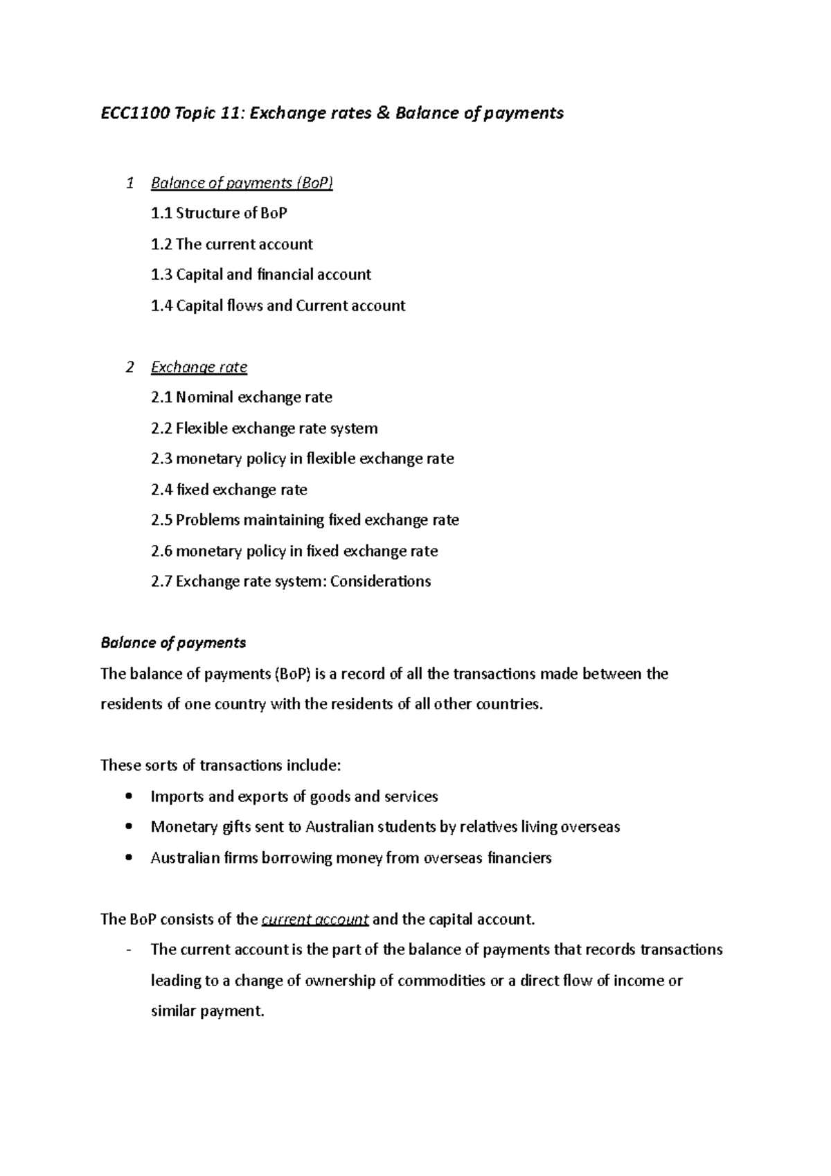 Topic 11 Exchange Rates Balance Payments ECC1100 Monash Studocu topic-11-exchange-rates-balance-payments-ecc1100-monash-studocu