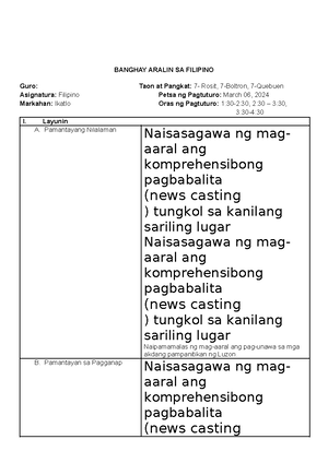 Lesson plan in AP grade 1 - Detalyadong Banghay Aralin sa Araling ...