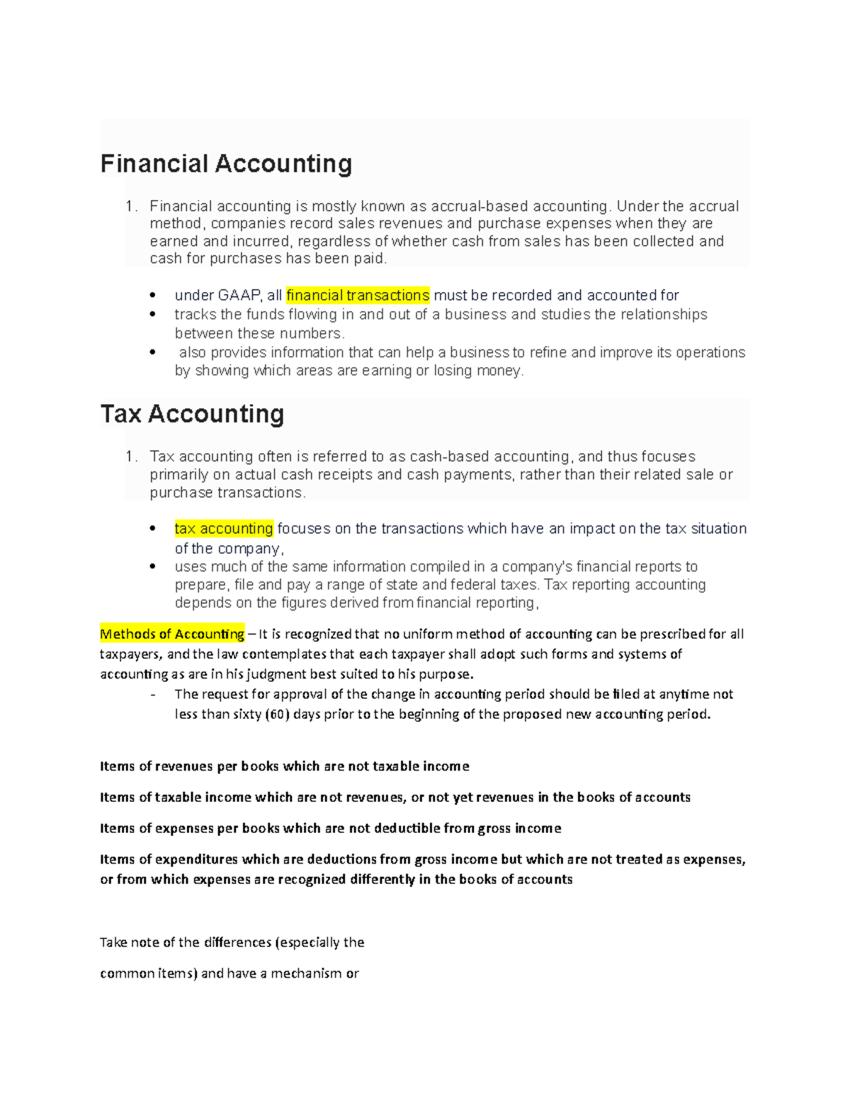 Financial Accounting - help students in their review - Financial ...