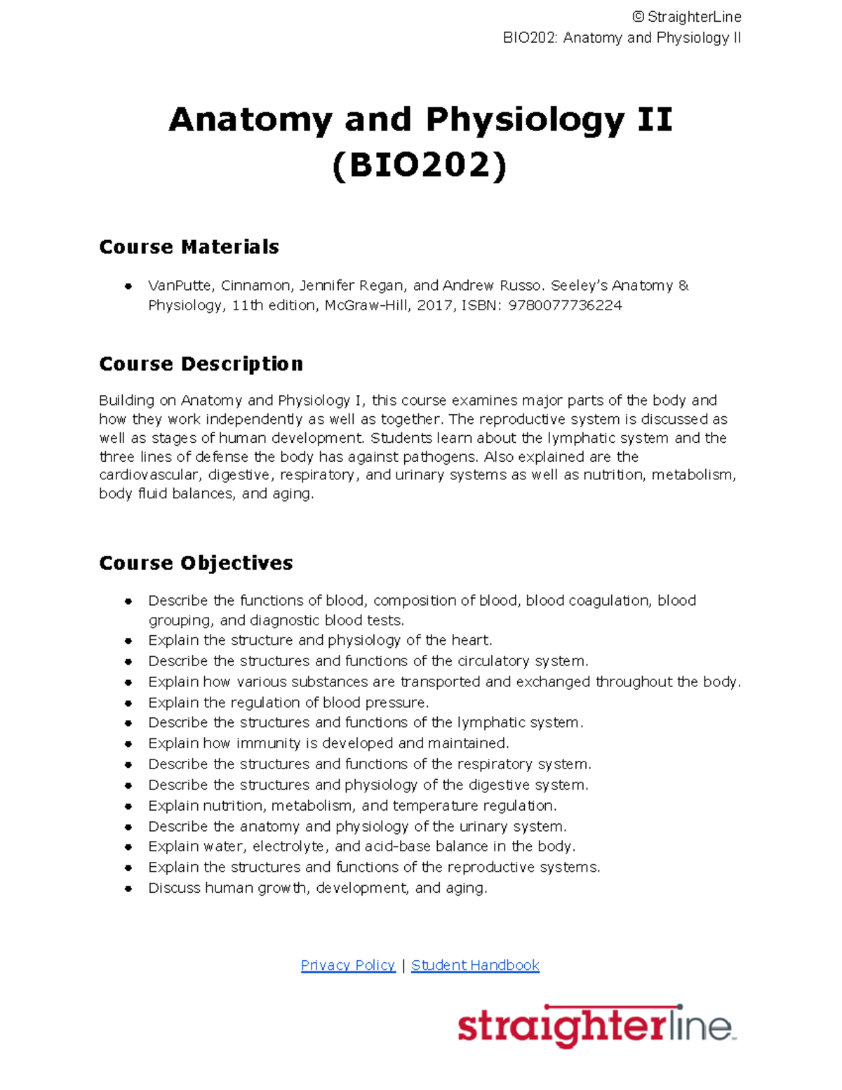 Anatomy Physiology II MH V3 - BIO202: Anatomy and Physiology II Anatomy ...