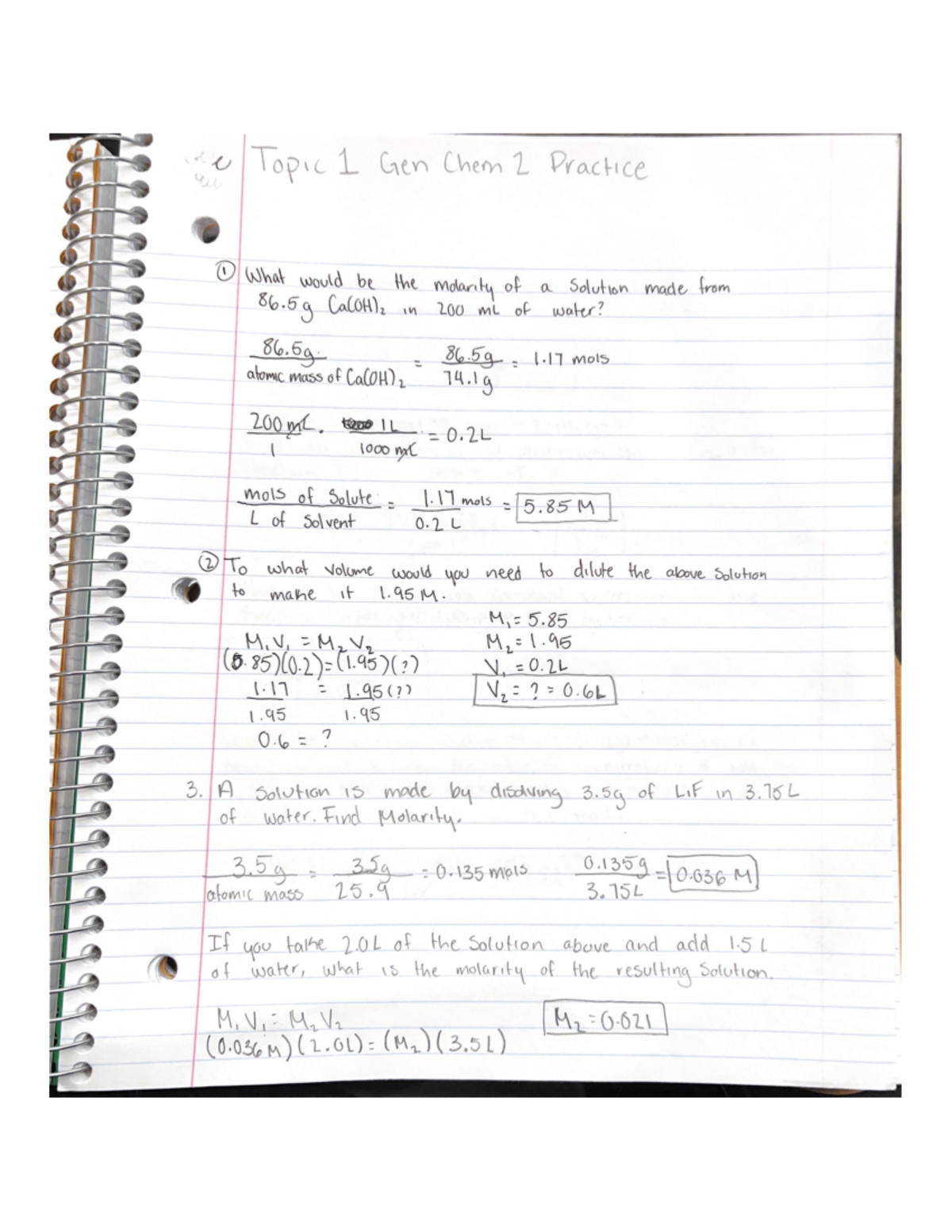 Chem topic 1 practice - CHEM 104 - Studocu