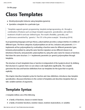 Compositions, Aggregations and Associations Object Oriented Software Development (C++) - On this ...