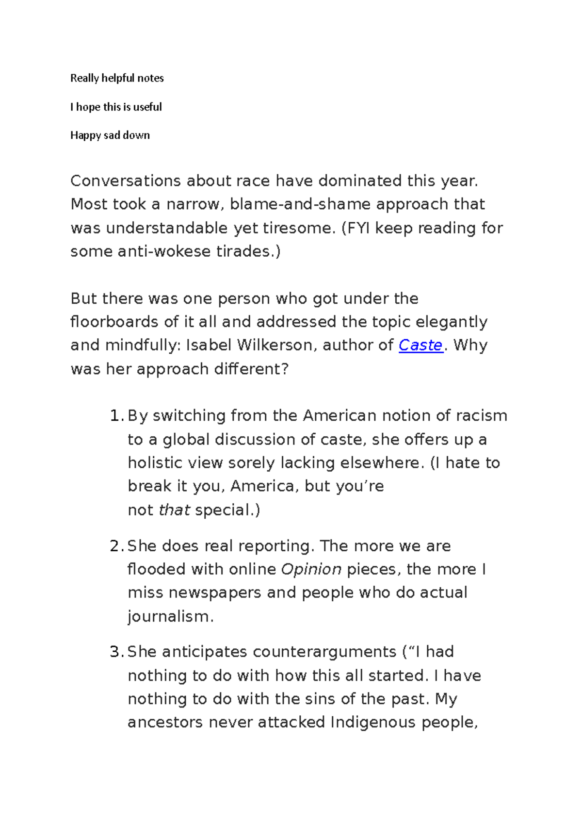 Really helpful notes - grad 1 - Really helpful notes I hope this is ...