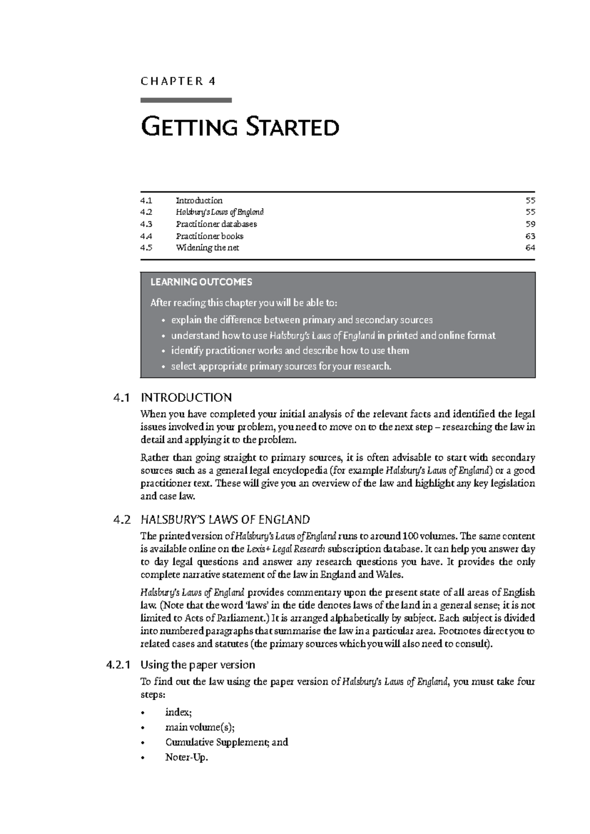 Chapter 04 - book: skills for lawyers - Getting Started 55 C H A P T E R 4 Getting Started 4 ...