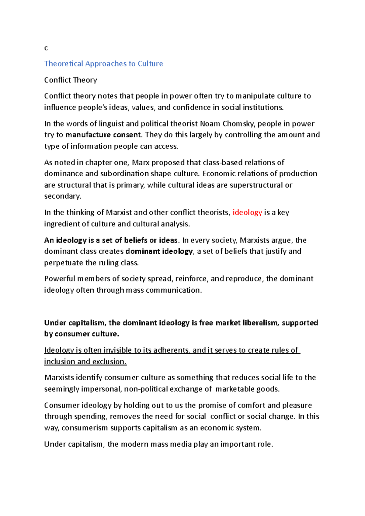 C - 100%helpful - C Theoretical Approaches to Culture Conflict Theory ...