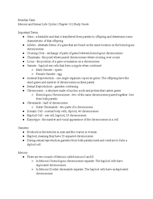 Chapter 2 Study Guide - Brendan Vann The Chemical Context of Life ...