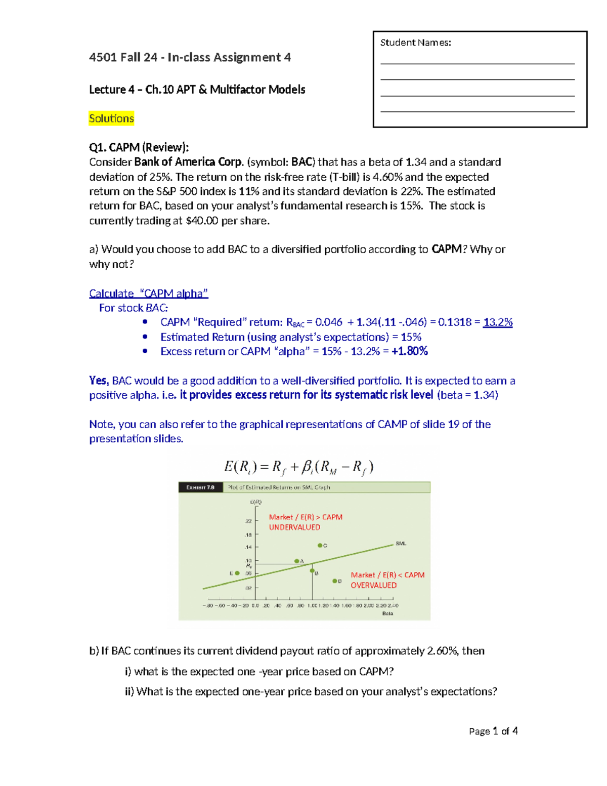 4501 F24 - In-class assignment 4 (APT) - Solutions - 4501 Fall 24 - In-class Assignment 4 ...