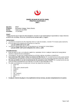 Diseño de base de datos - SI400 - UPC - Studocu