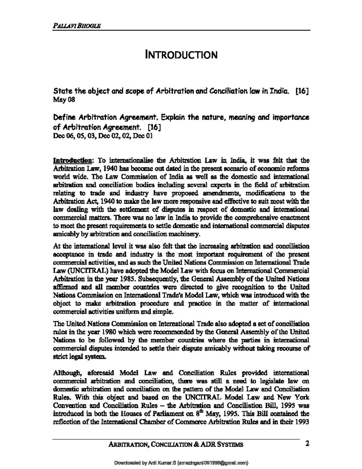 Unit 2 - ADR - Alternative Dispute Resolutions systems - Studocu