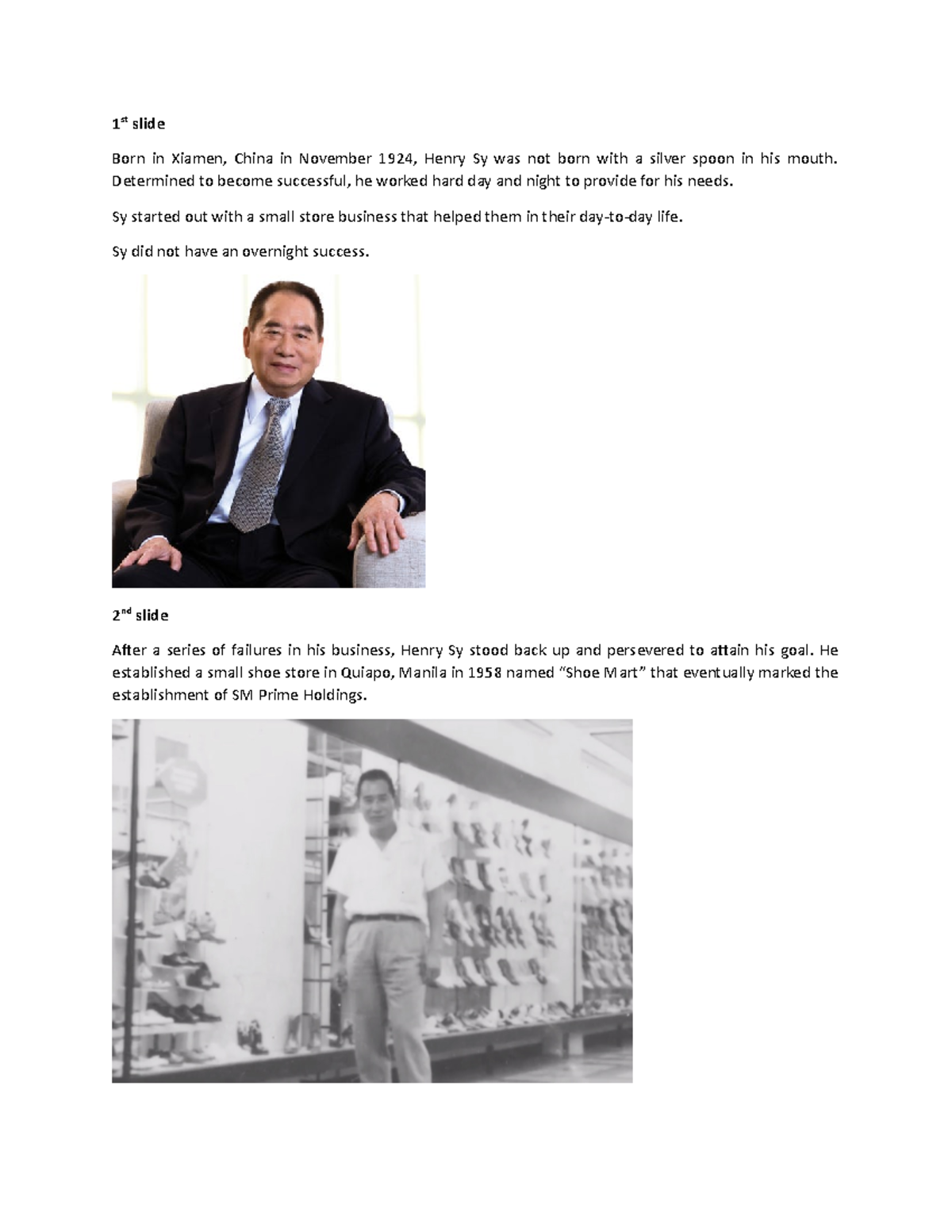 Entre sy - Yes - 1 st slide Born in Xiamen, China in November 1924 ...