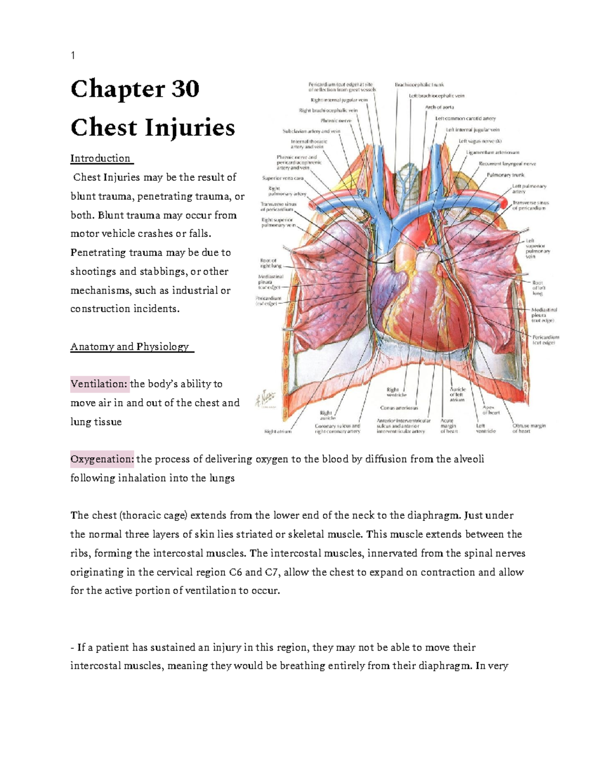 Chapter 30 Chest Injuries - Chapter 30 Chest Injuries Introduction ...