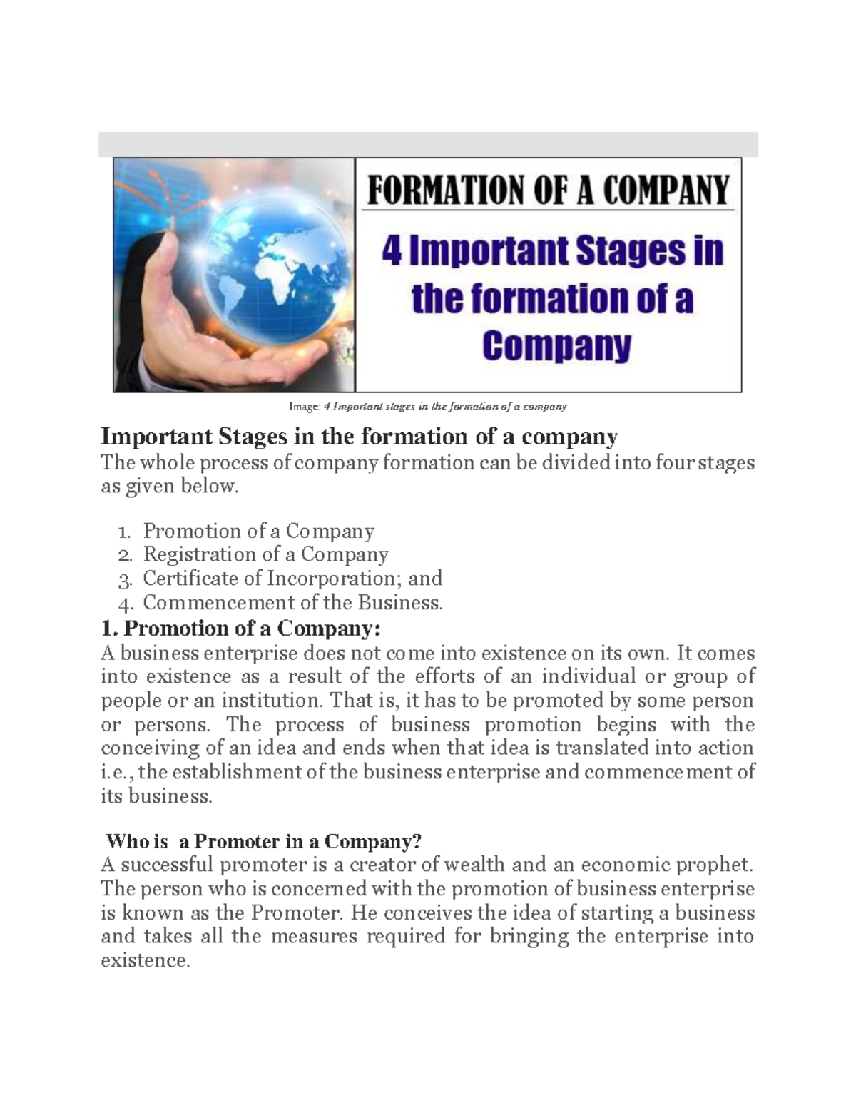 11 B.S C-7 Formation Tentative - Image: 4 Important stages in the ...