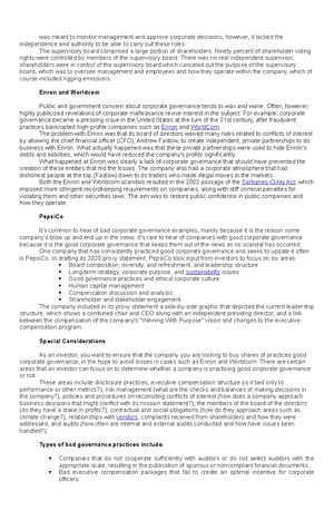 Good Governance. Module 2. 1 - I. UNIT TITLE/CHAPTER TITLE Theoretical ...