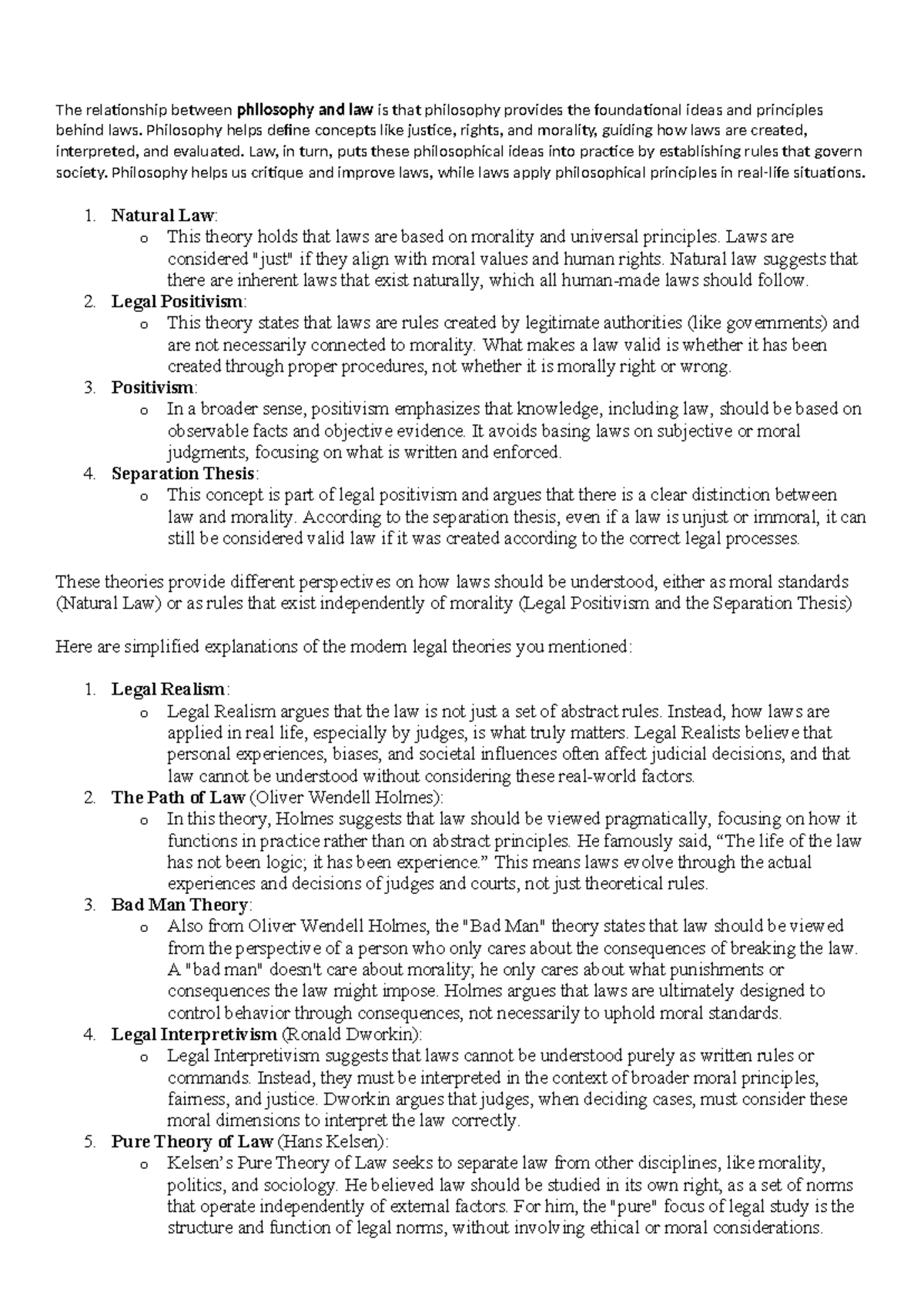 Natural Law - ..... - The relationship between philosophy and law is ...