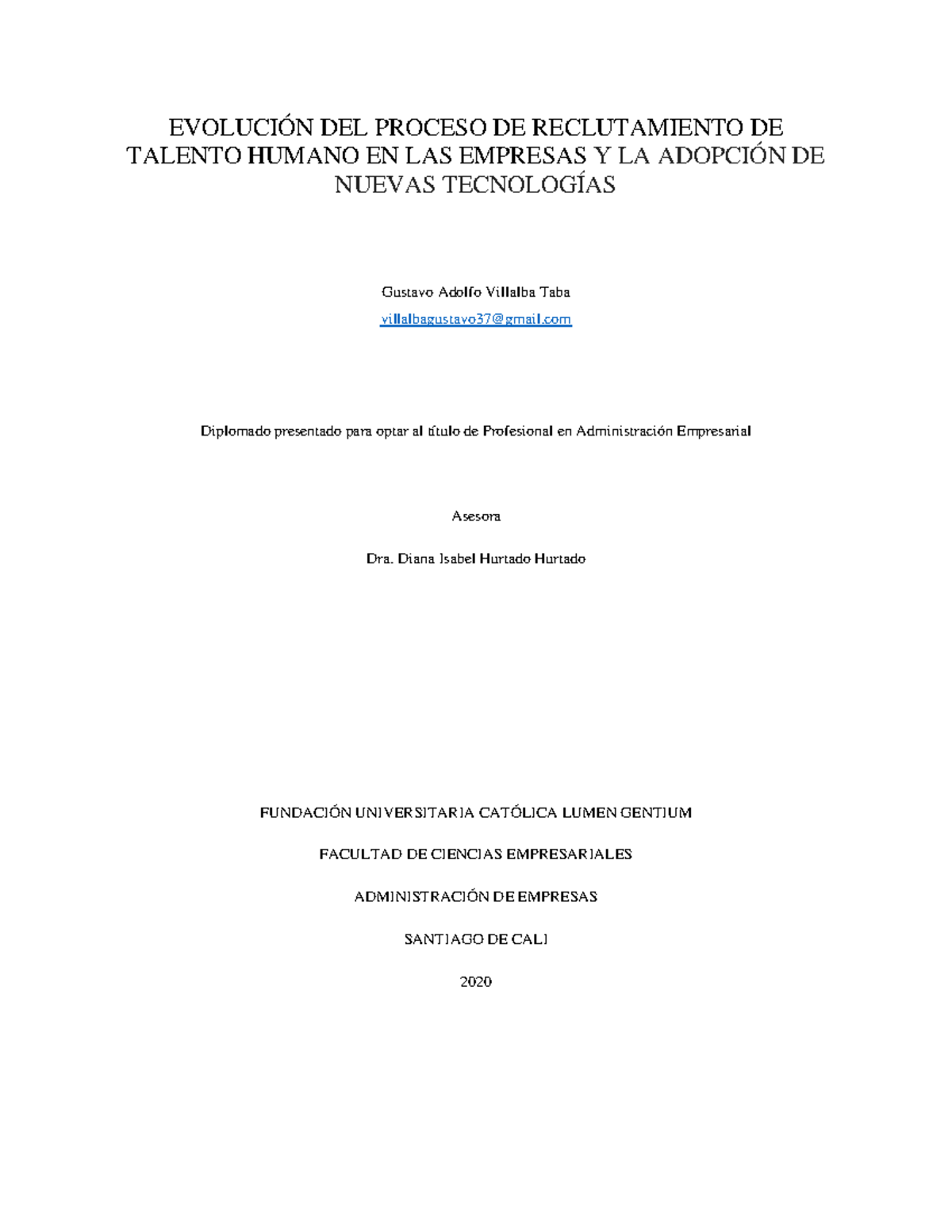 SE2 - oppoop - EVOLUCIÓN DEL PROCESO DE RECLUTAMIENTO DE TALENTO HUMANO ...