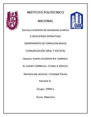 Simbolo-COE - Simbolo - INSTITUTO POLITÉCNICO NACIONAL ESCUELA SUPERIOR ...