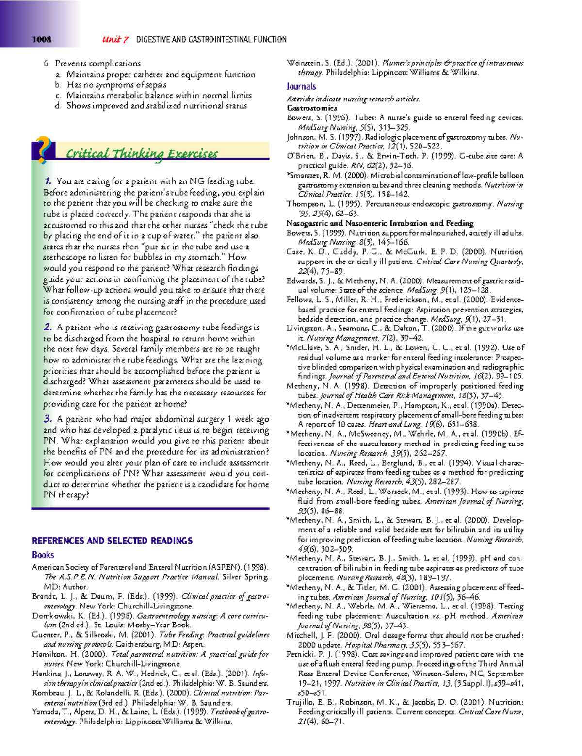 Textbook of medical surgical nursing-103 - Prevents complications a ...