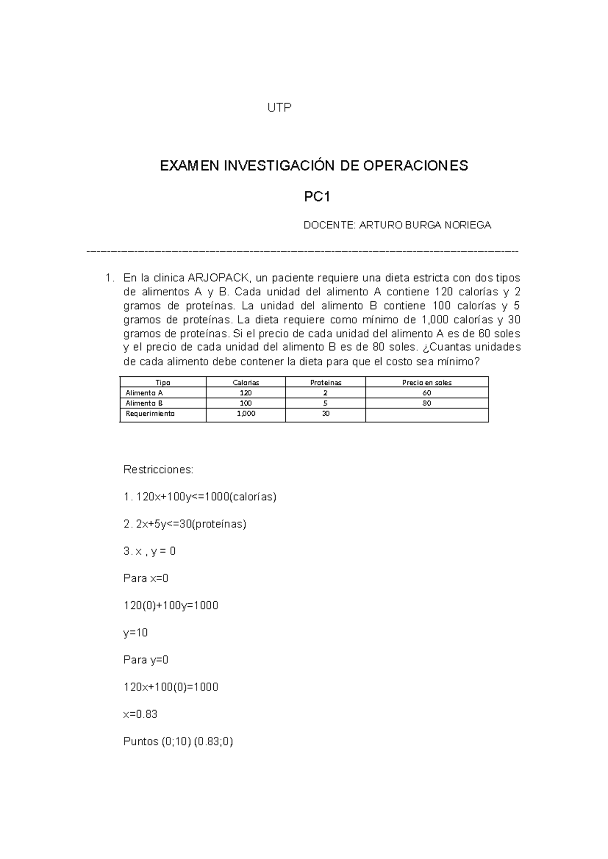 UTP - OPE1 - PC1 2024 - pc1 - UTP EXAMEN INVESTIGACIÓN DE OPERACIONES ...
