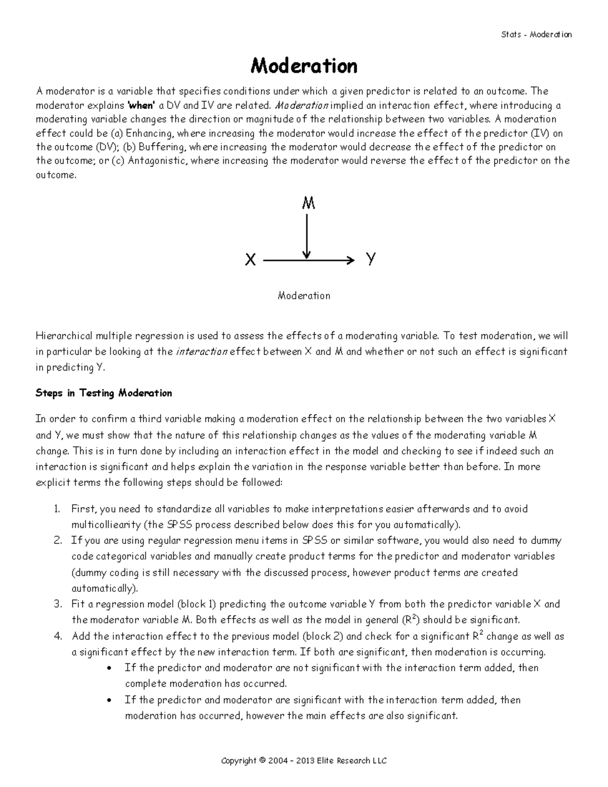 Moderation Meditationresearch - Stats Moderation Moderation A moderator ...