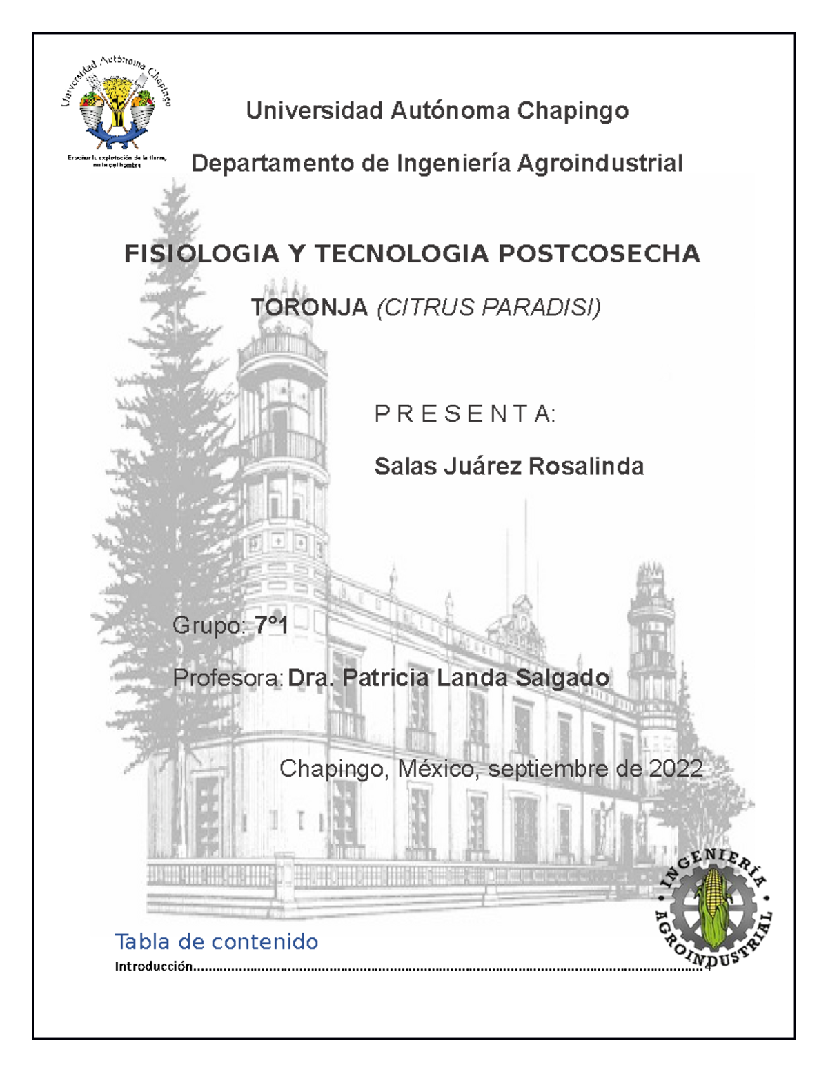 Toronja ( Citrus Paradisi) - Universidad Autónoma Chapingo Departamento ...