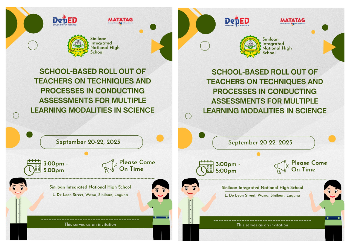 SLAC SOLO INVI PROG - Sample invitation for a school learning action ...