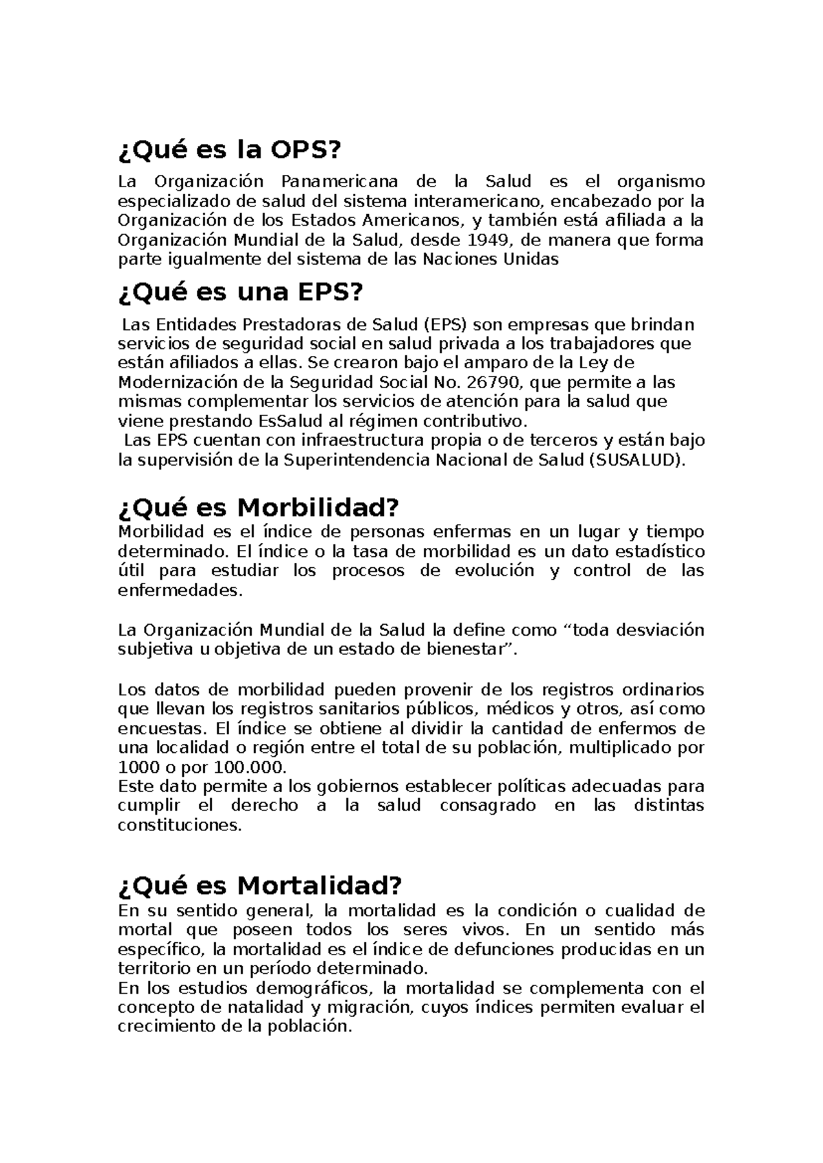 Qué es la OPS - ¿Qué es la OPS? La Organización Panamericana de la ...