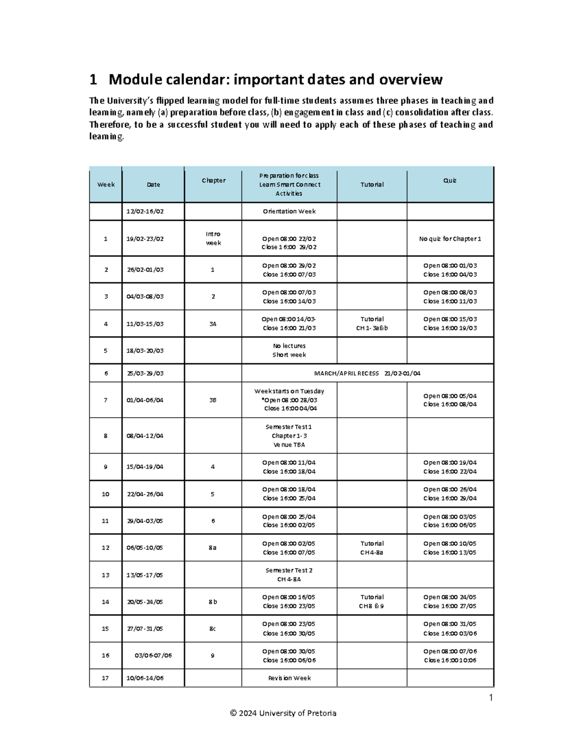 Obs - The guide to assignment - 1 © 202 4 University of Pretoria 1 ...
