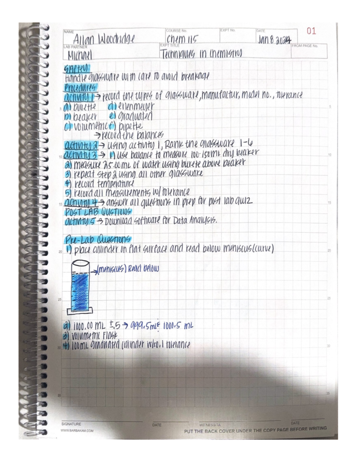 LAB Partner - CHM-115L - Studocu
