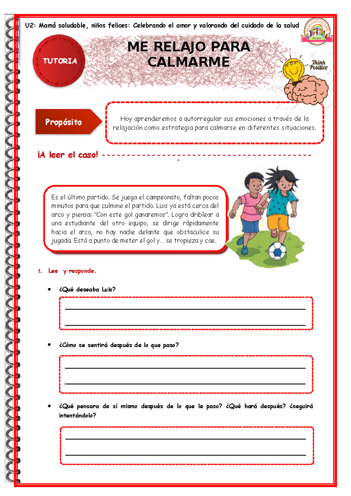 U2 Ficha D2 Tutoria Me relajo para calmarme - 912871035 MISS Monica ...