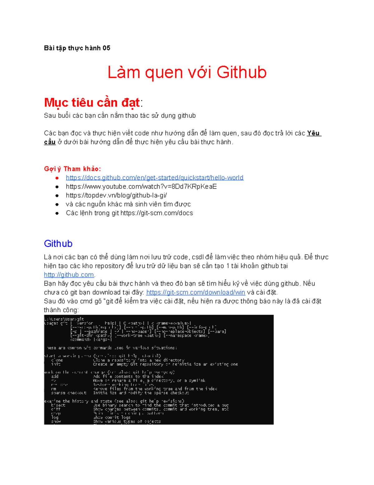 Thuchanh 05-web - Bài tập thực hành 05 Làm quen với Github Mục tiêu cần đạt: Sau buổi các bạn ...